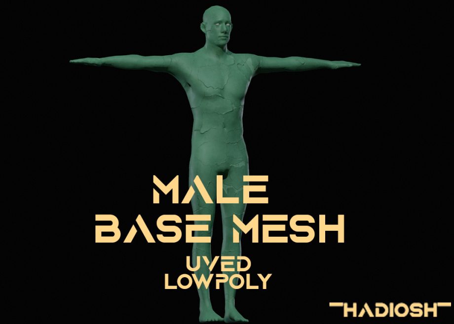 Free Male Base Mesh lowpoly - Hadiosh