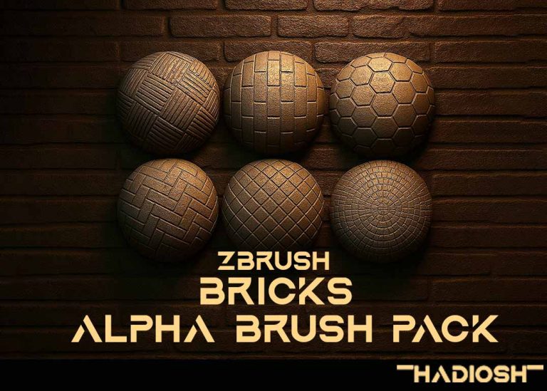 Professional Brick Alpha Brush Pack for ZBrush | Realistic Texture ...